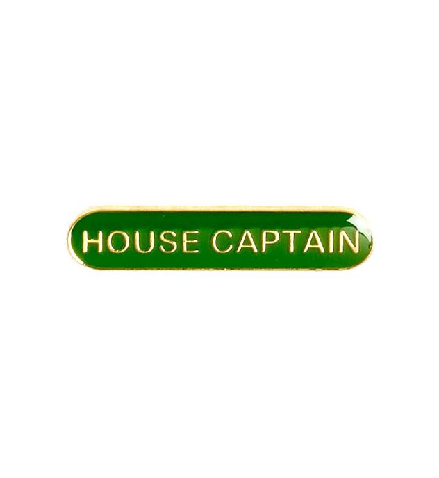House Captain Lapel Bar Badge Green 40mm x 8mm