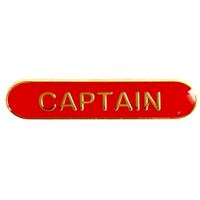 Captain Lapel Bar Badge Red 40mm x 8mm