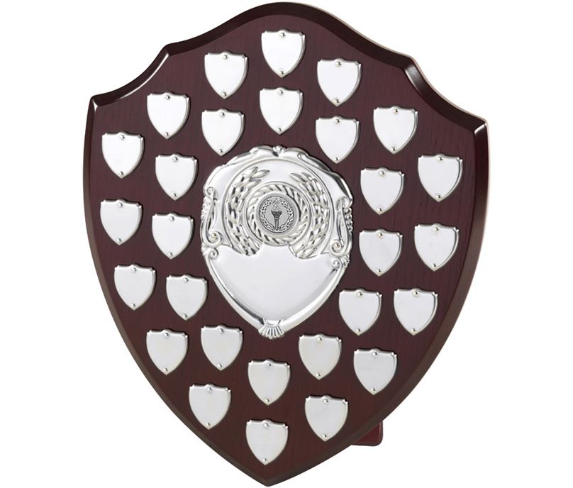 Presentation Shield With 28 Side Shields 30.5cm (12")