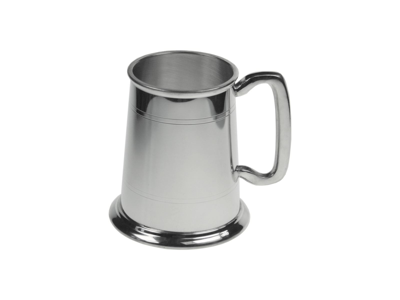 Double Lined Glass Bottom 1pt Sheffield Pewter Tankard 11.5cm (4.5")