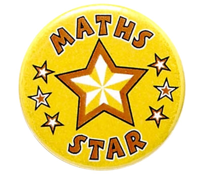 Maths Star Pin Badge 25mm (1")