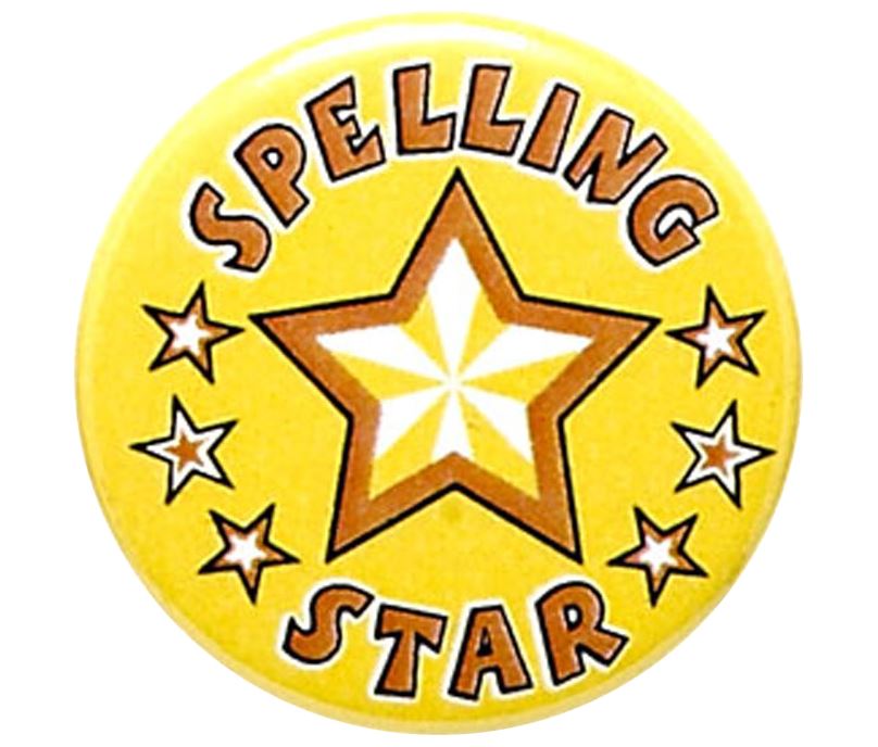 Spelling Star Pin Badge 25mm (1")