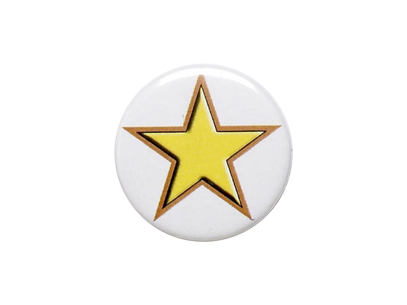 Yellow Star Pin Badge 25mm (1")