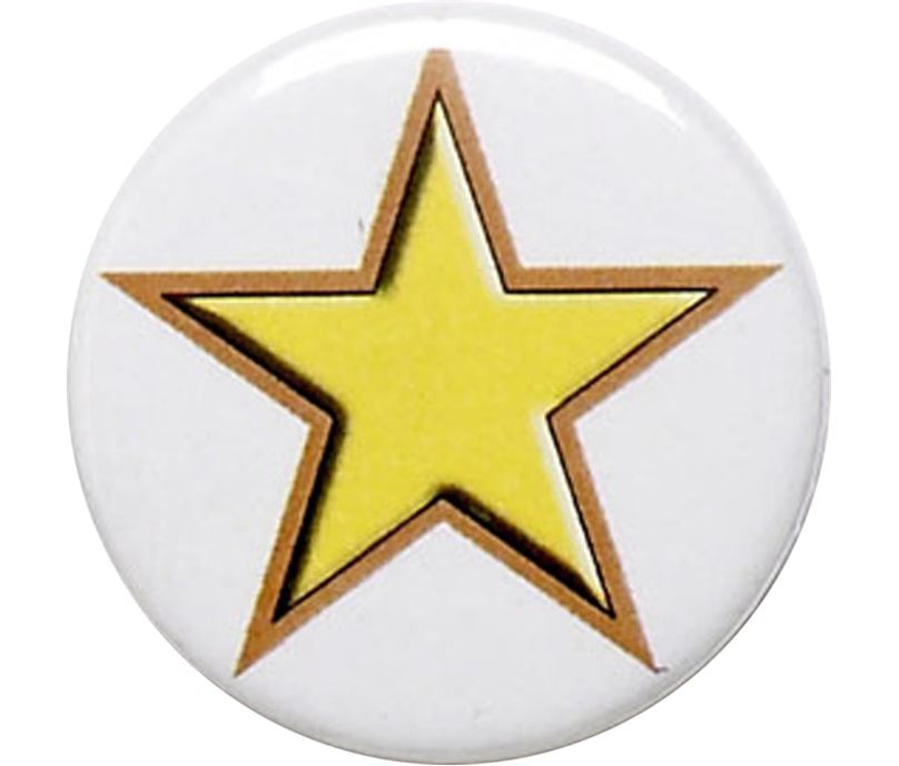 Yellow Star Pin Badge 25mm (1")
