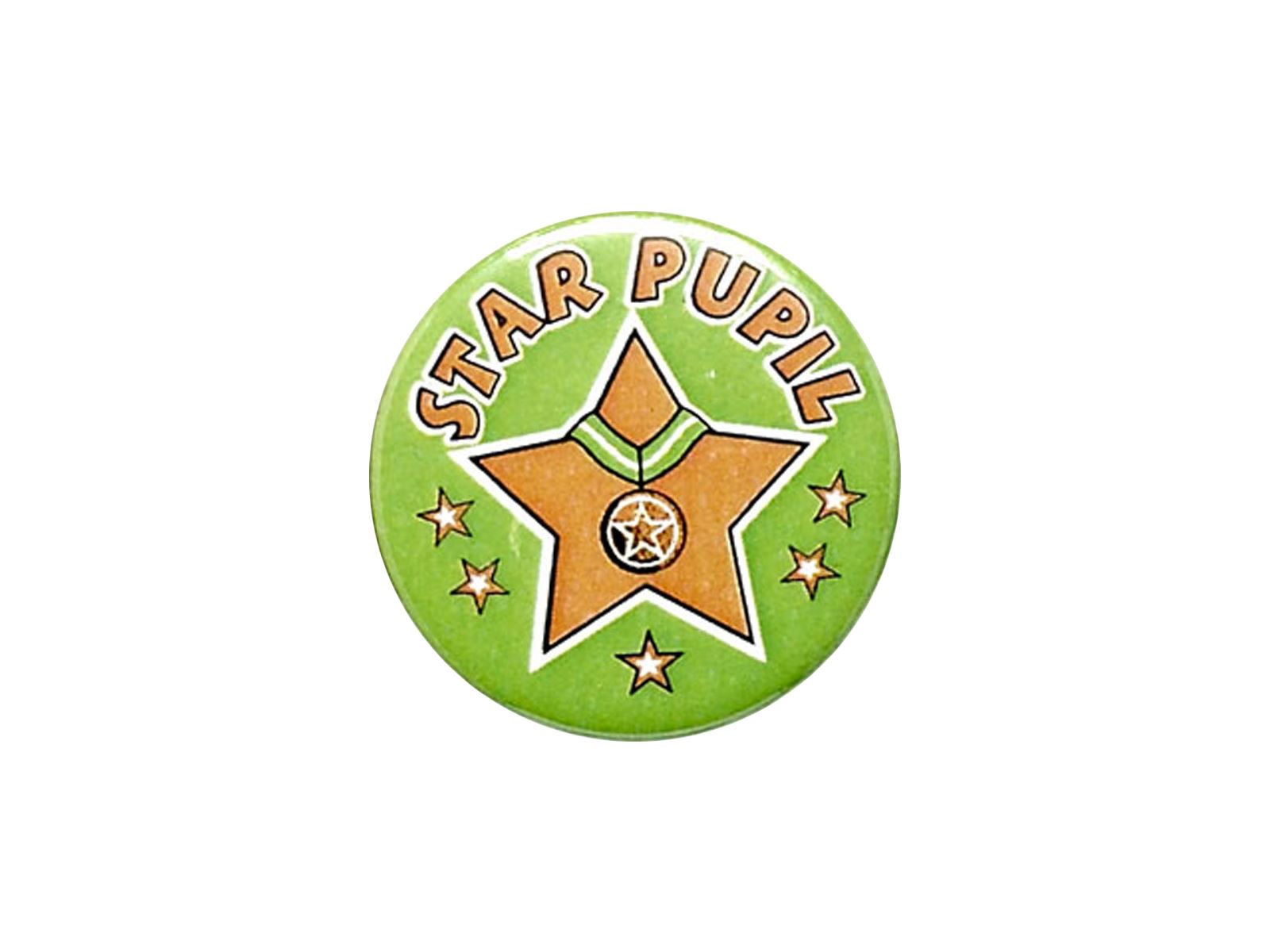 Green Star Pupil Pin Badge 25mm (1")