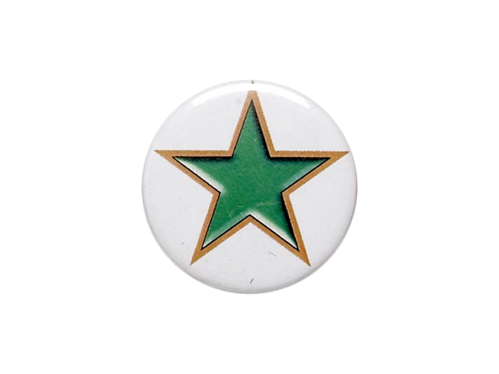 Green Star Pin Badge 25mm (1")
