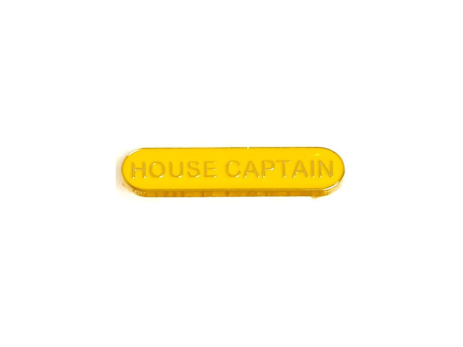 House Captain Lapel Bar Badge Yellow 40mm x 8mm