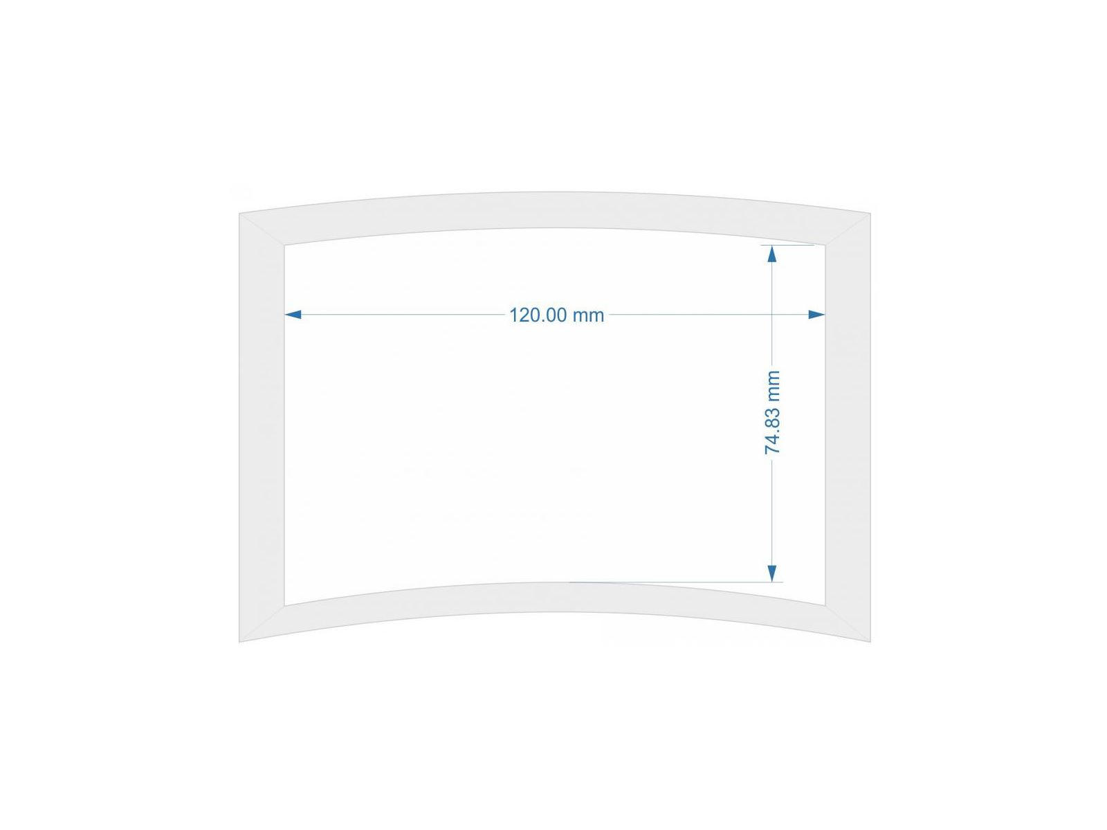 Free Standing Curved Glass Rectangle Plaque Award 10cm x 16cm