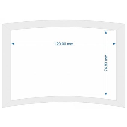 Free Standing Curved Glass Rectangle Plaque Award 10cm x 16cm