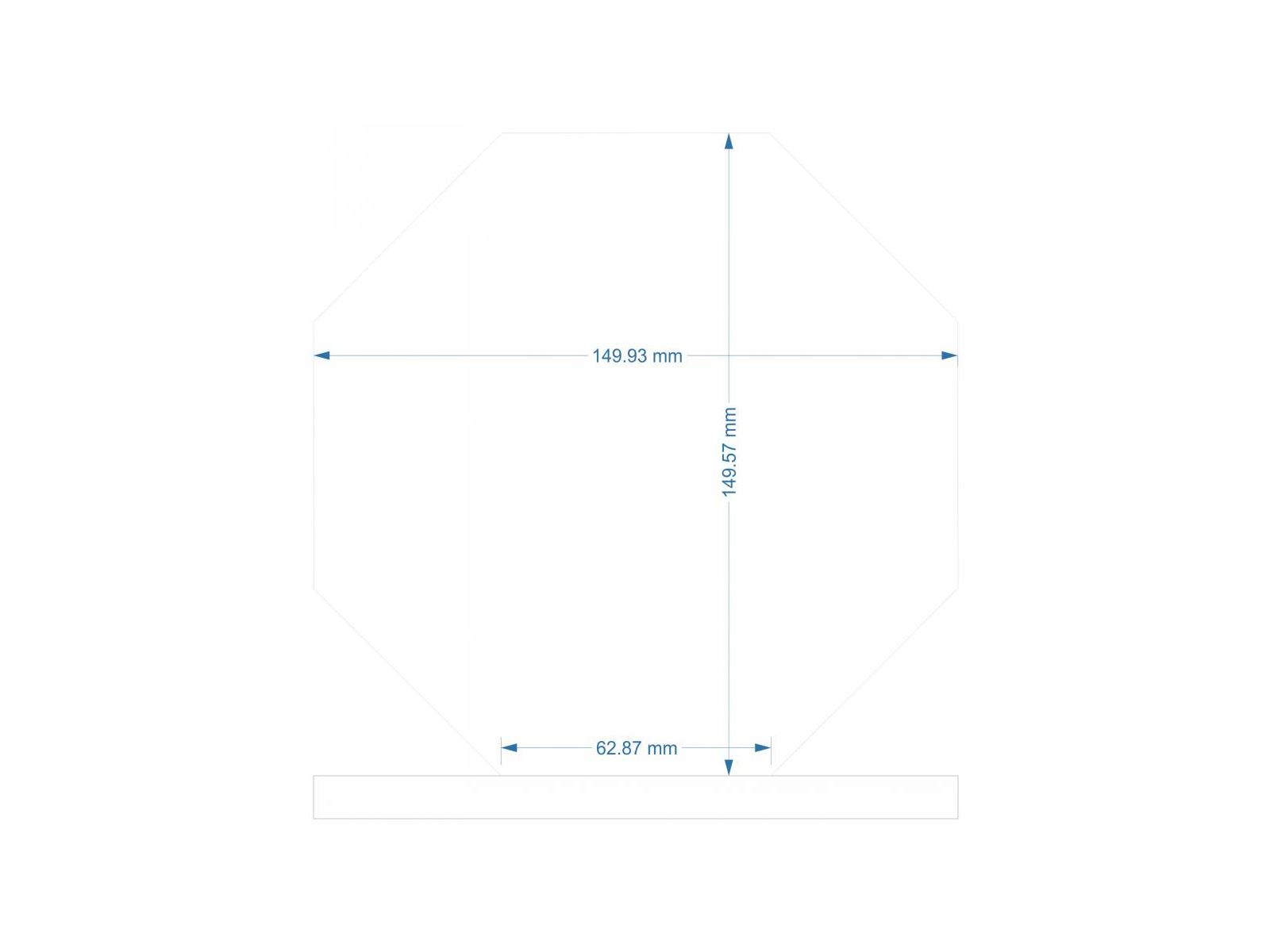 Jade Glass Octagon Plaque 15cm 6