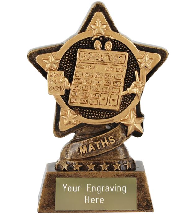 Maths Trophy by Infinity Stars 10cm (4")