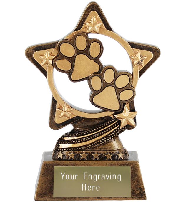 Paw Print Trophy by Infinity Stars 10cm (4")