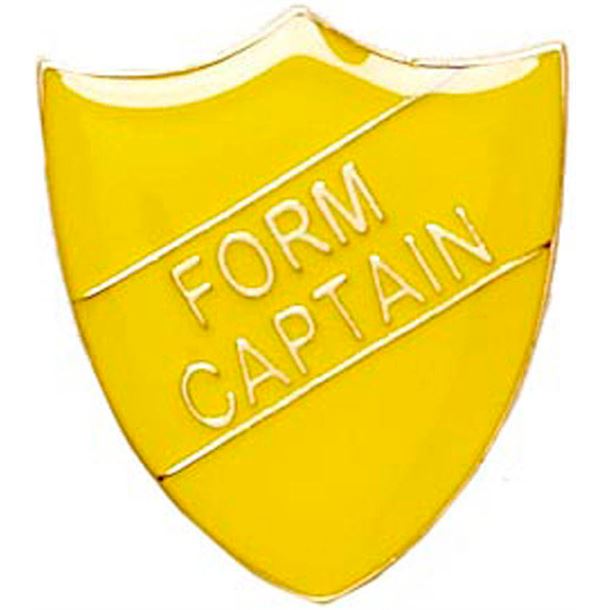 Form Captain Shield Badge Yellow 22mm x 25mm