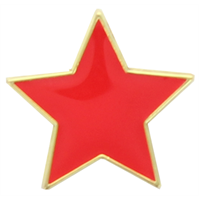 Red Star Shaped Lapel Badge 20mm