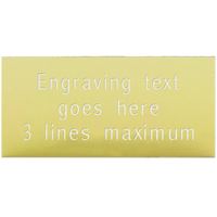 Square Cut Gold Engraving Plate 50mm x 25mm (2" x 1")