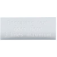 Square Cut Silver Engraving Plate 38mm x 16mm (1 1/2" x 5/8")