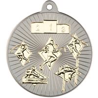 Athletics Two Tone Medal Gold 50mm (2")