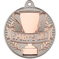 Sports Day Two Tone Medal Bronze 50mm (2")