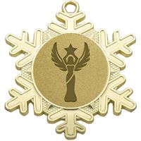 Multi Award Snowflake Medal Gold 50mm (2")