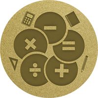 Maths Gold Centre Disc 25mm (1")