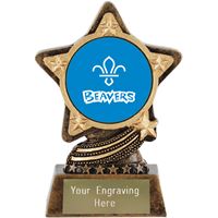 Beavers Trophy By Infinity Stars Antique Gold 10cm (4")