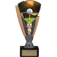 Utopia Golf Trophy Antique Silver 19.5cm (7.75")