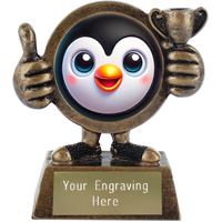 Penguin Christmas Trophy Pal Antique Gold 8.5cm (3.25")
