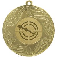 Sunburst Rifle Shooting Medal Gold 50mm (2")