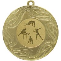 Sunburst Track And Field Medal Gold 50mm (2")