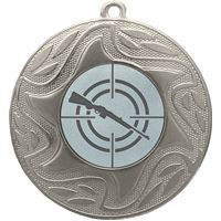 Sunburst Rifle Shooting Medal Silver 50mm (2")