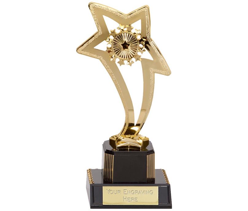 Gold Curve Star Trophy 20.5cm (8")
