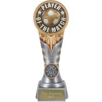 iKon Player of the Match Football Trophy Antique Silver & Gold 20cm (8")