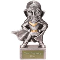 Antique Silver Novelty Male Superhero Trophy 10cm (4")