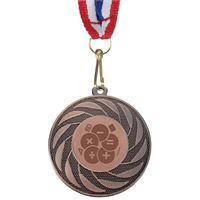 Spiral Glory Maths Medal with Medal Ribbon Bronze 50mm (2")