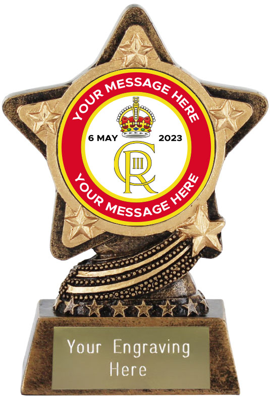 Custom King Charles III Coronation Antique Gold Trophy By Infinity ...