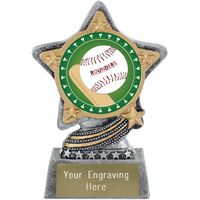 Rounders Trophy by Infinity Stars Antique Silver 10cm (4")