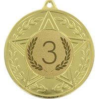 Sirius Number 3 Medal Gold 50mm (2")