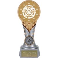 Axe Throwing Trophy iKon Antique Silver & Gold 17.5cm (6.75")