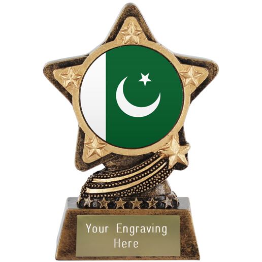 Pakistan Flag Trophy by Infinity Stars 10cm (4")