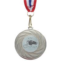 Spiral Glory Refereeing Medal with Medal Ribbon Silver 50mm (2")
